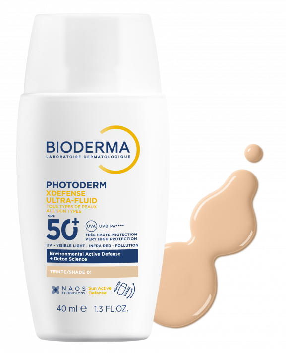 Photoderm XDefense Ultra Fluid SPF50+ T01 su spalva | Pirmoji apsauga nuo saulės ir taršos ...